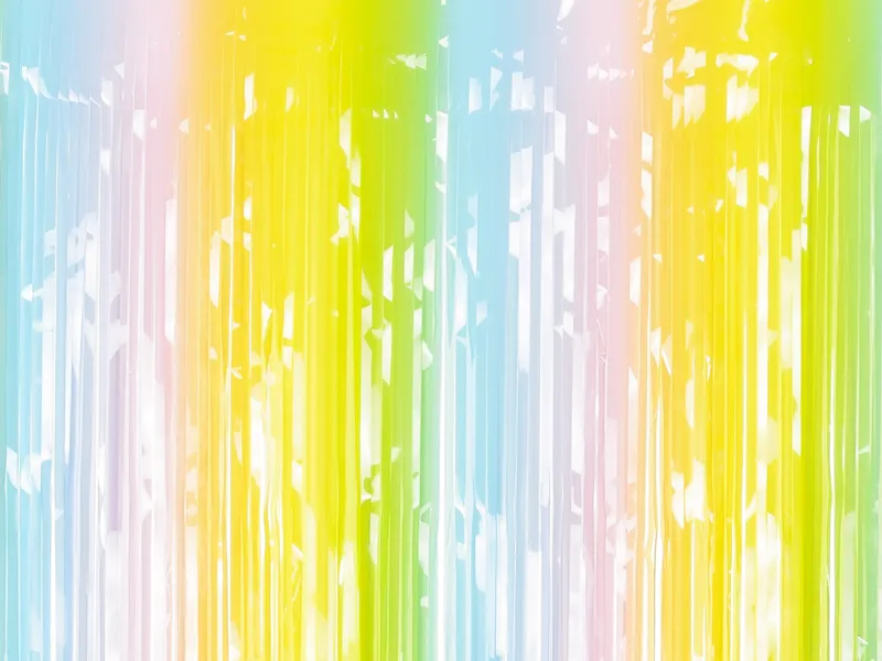 Forheng - glittergardin av folie mix